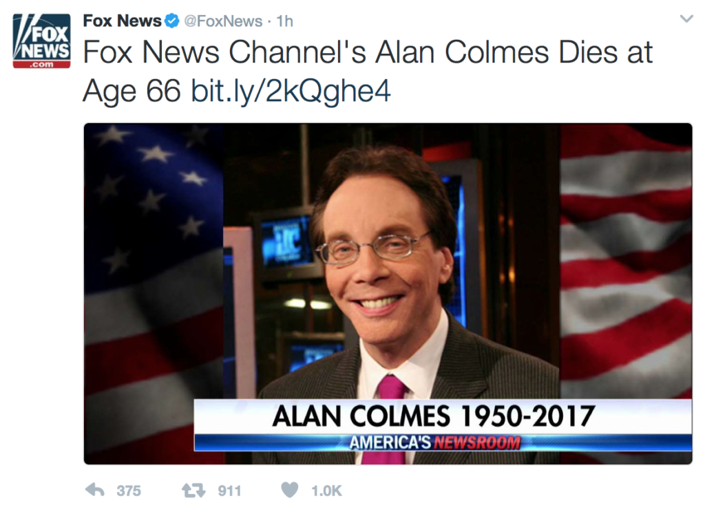 Fox News Contributor, Veteran Political Commentator, Dead at 66 | TVWeek